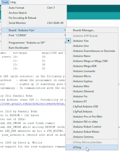 Programming ATtiny85 with Arduino Uno - Arduino Project Hub